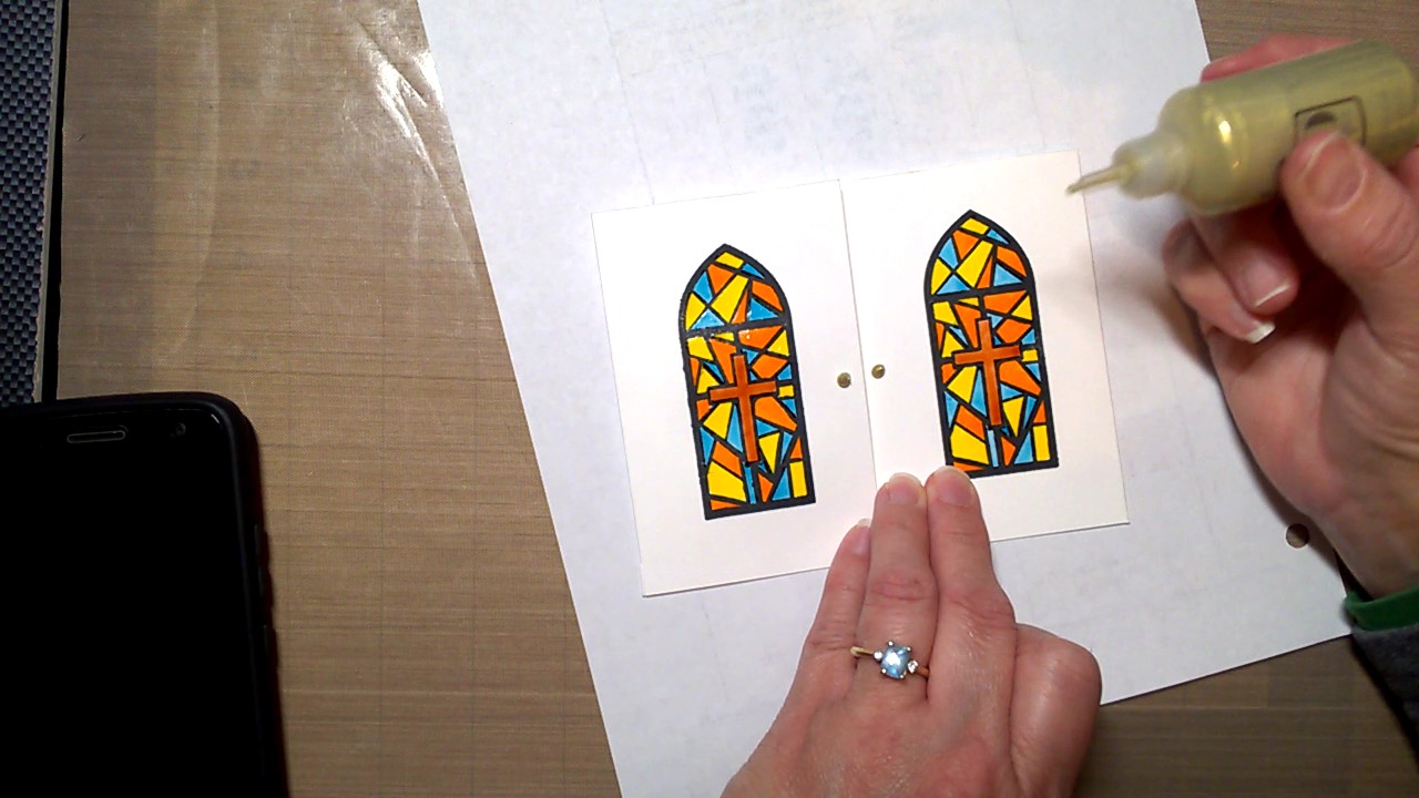 Stained Glass Window Card with Maymay Made It heART Scripture Stamp ...